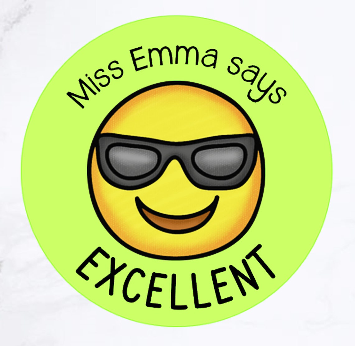Personalized Emoji Teacher Stickers | Etsy Australia
