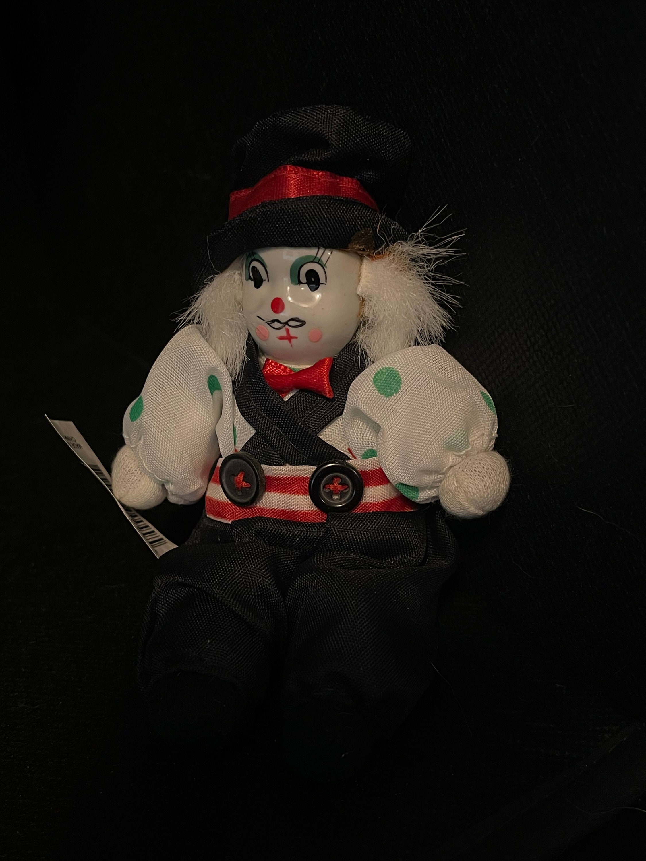 Vintage Chinese Clown 5" Black Overalls and Top Hat - Etsy