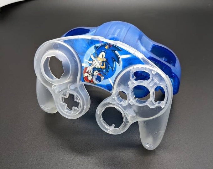 Custom Nintendo Gamecube Controller Clear After-market Shell "sonic" - Etsy