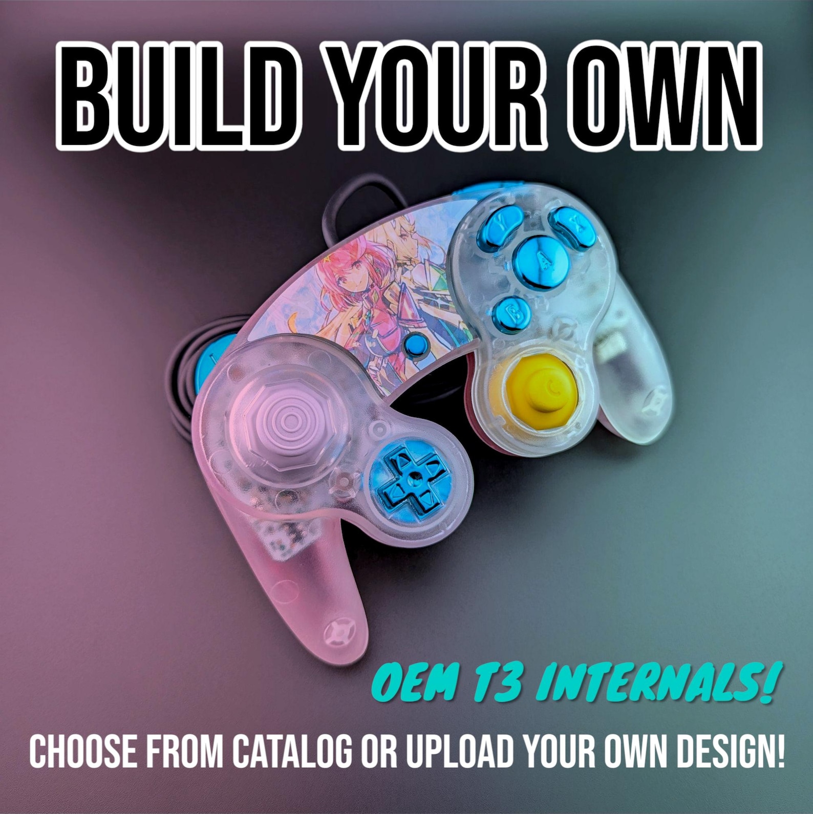 Custom Nintendo Gamecube Controller | Build Your Own | T3 | 9ft Cord - Etsy