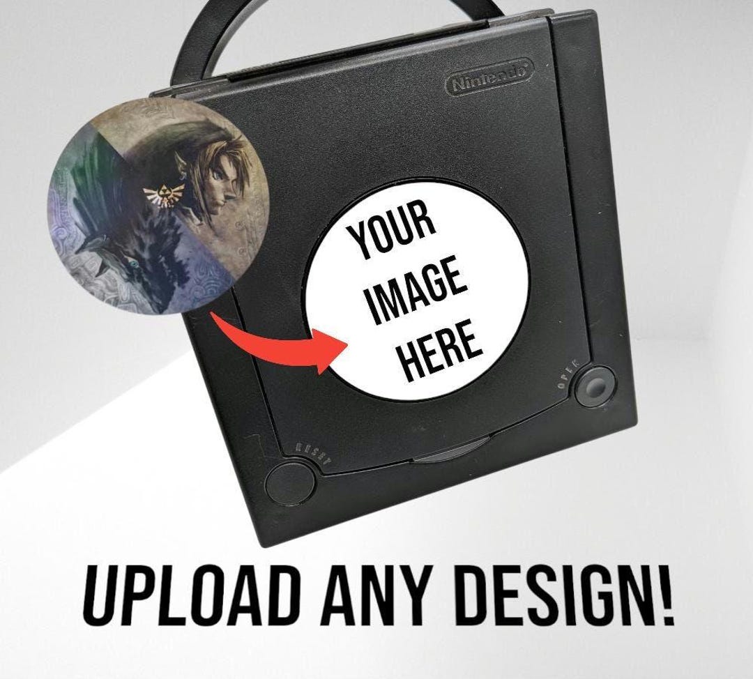 Nintendo Gamecube Console System Jewel Emblem Faceplate Skin Vinyl Holo ...