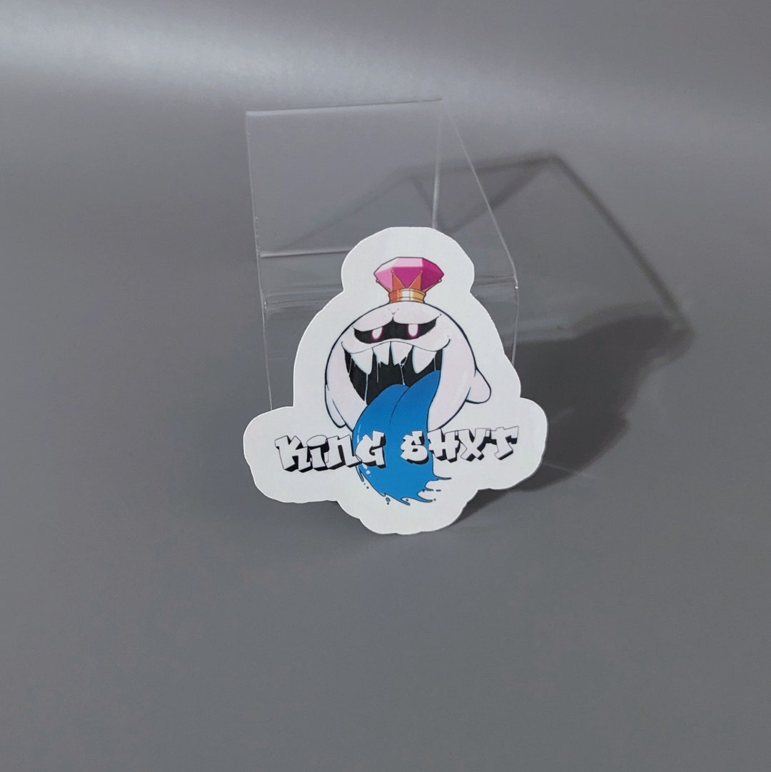 Super Mario Bros Inspired King Boo king Shxt Sticker 2.5 Tall Holo ...