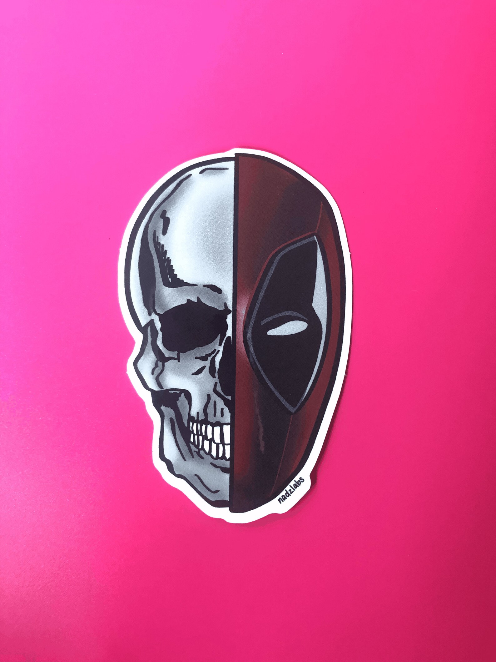 Deadpool Skull Sticker Vinyl Waterproof | Etsy