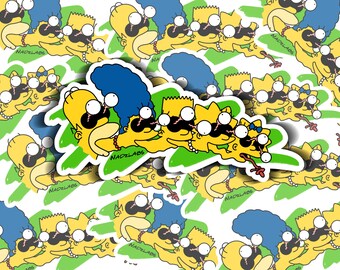 The Simpsons Vinyl Sticker Homer Looking at the Stars - Etsy
