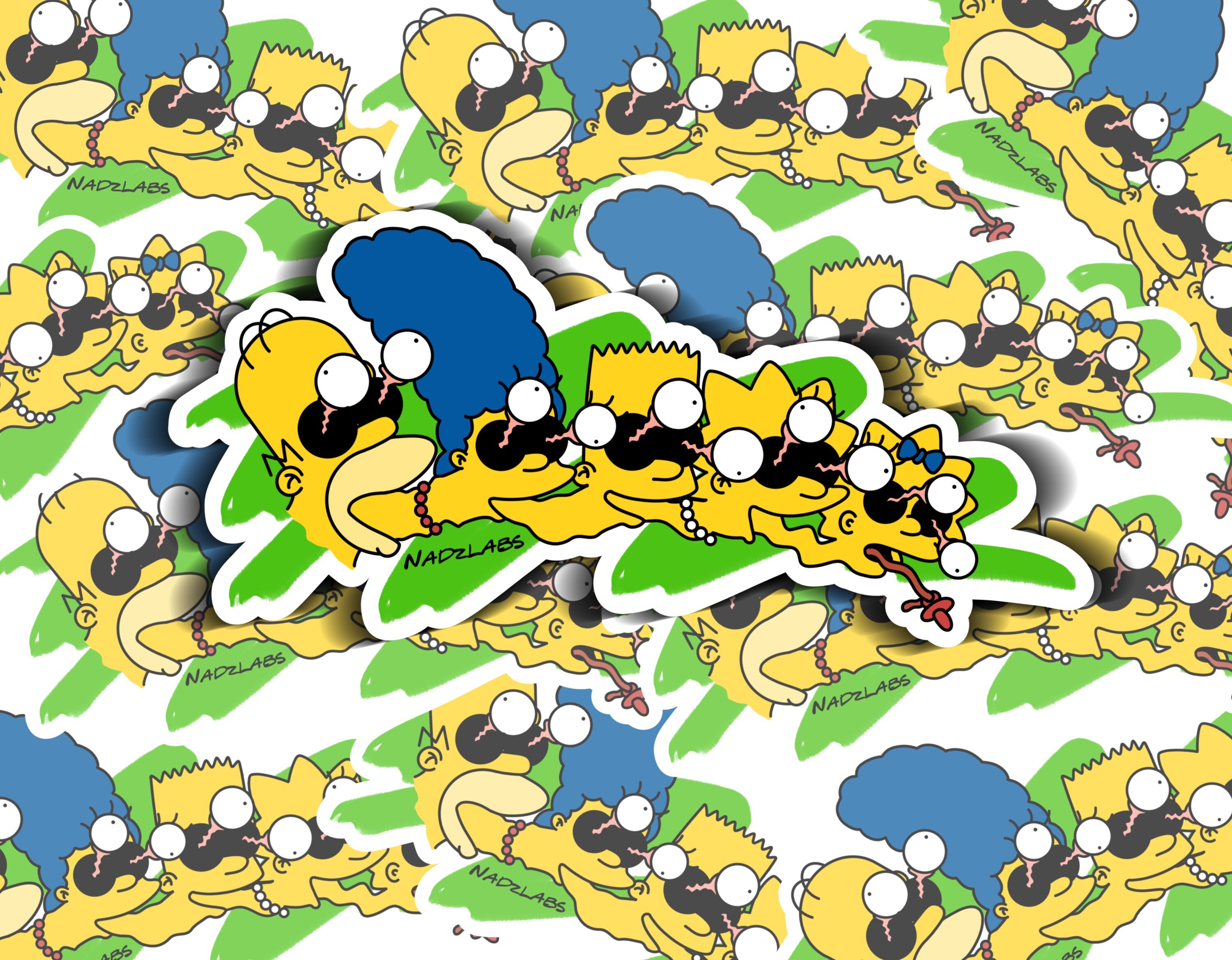 Simpsons Sticker Vinilo Impermeable - Etsy España