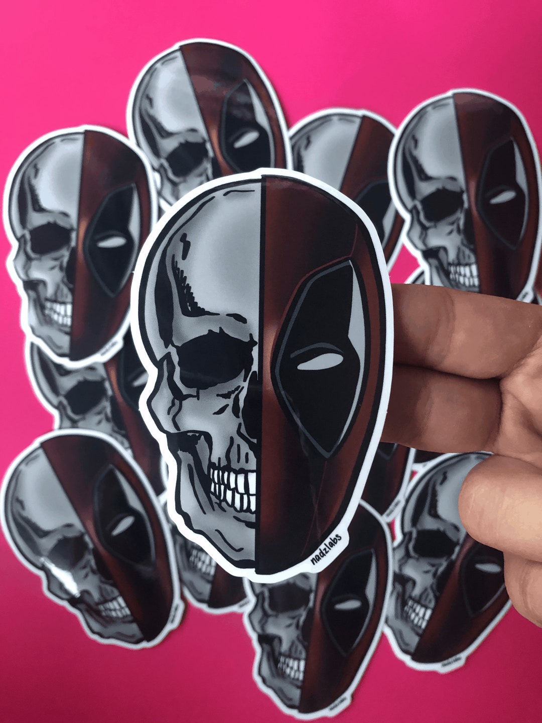 Deadpool Skull Sticker vinyl Waterproof - Etsy
