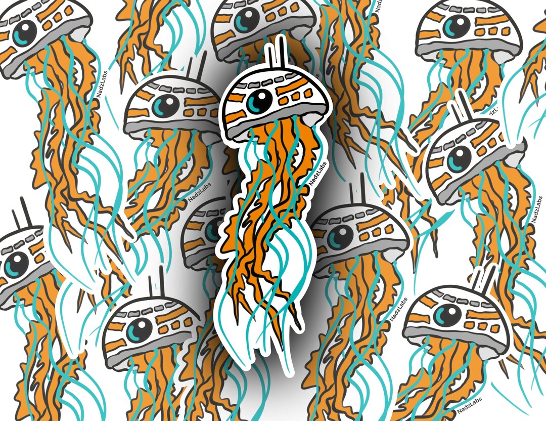 BB8 Qualle Sticker Vinyl Wasserfest - Etsy.de