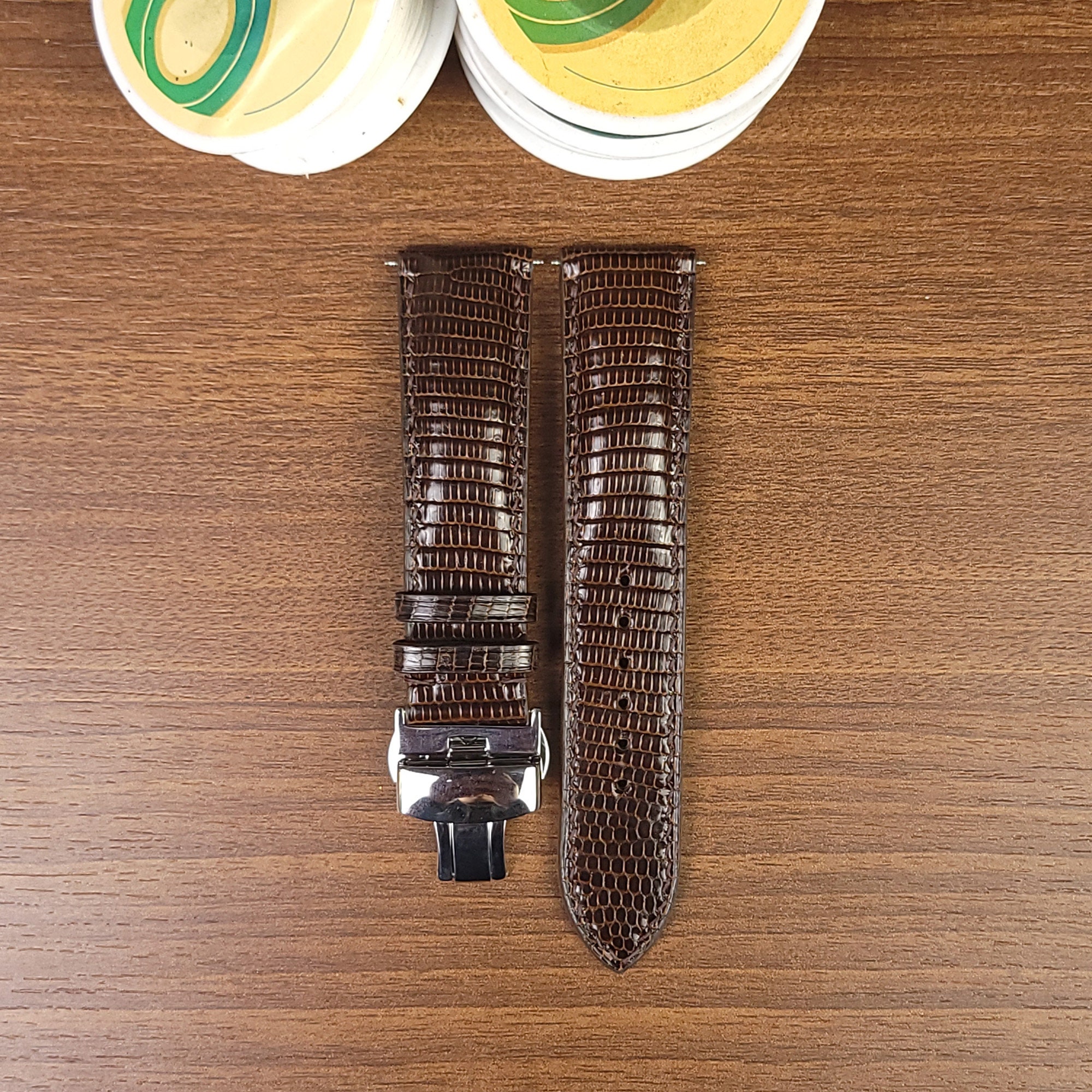 Brown Lizard Watch Strap 22mm, Custom Exotic Leather Watch Band ...