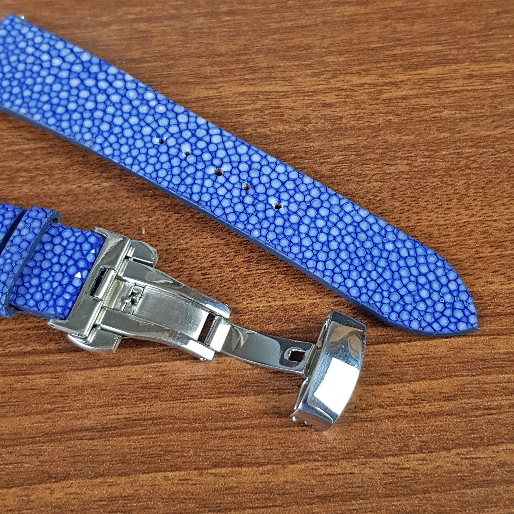 Blue Stingray WATCH STRAP, Custom STINGRAY Watch Strap, Blue Watch Band ...