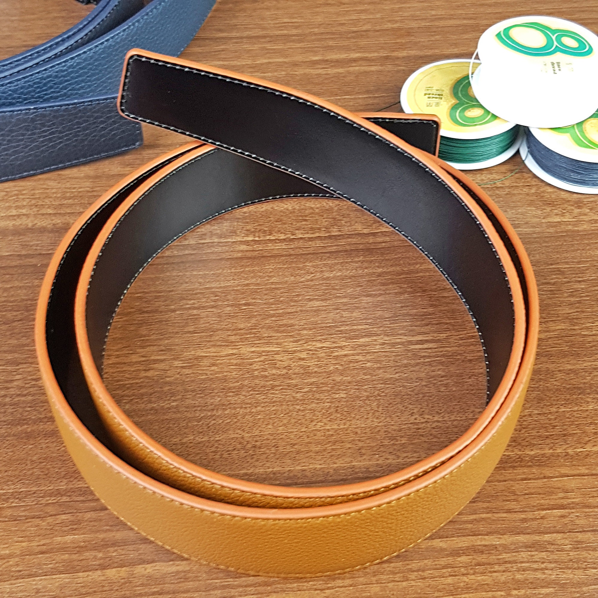 Replacement Leather Belts Strap 38mm for Buckle, Yellow Full Grain ...