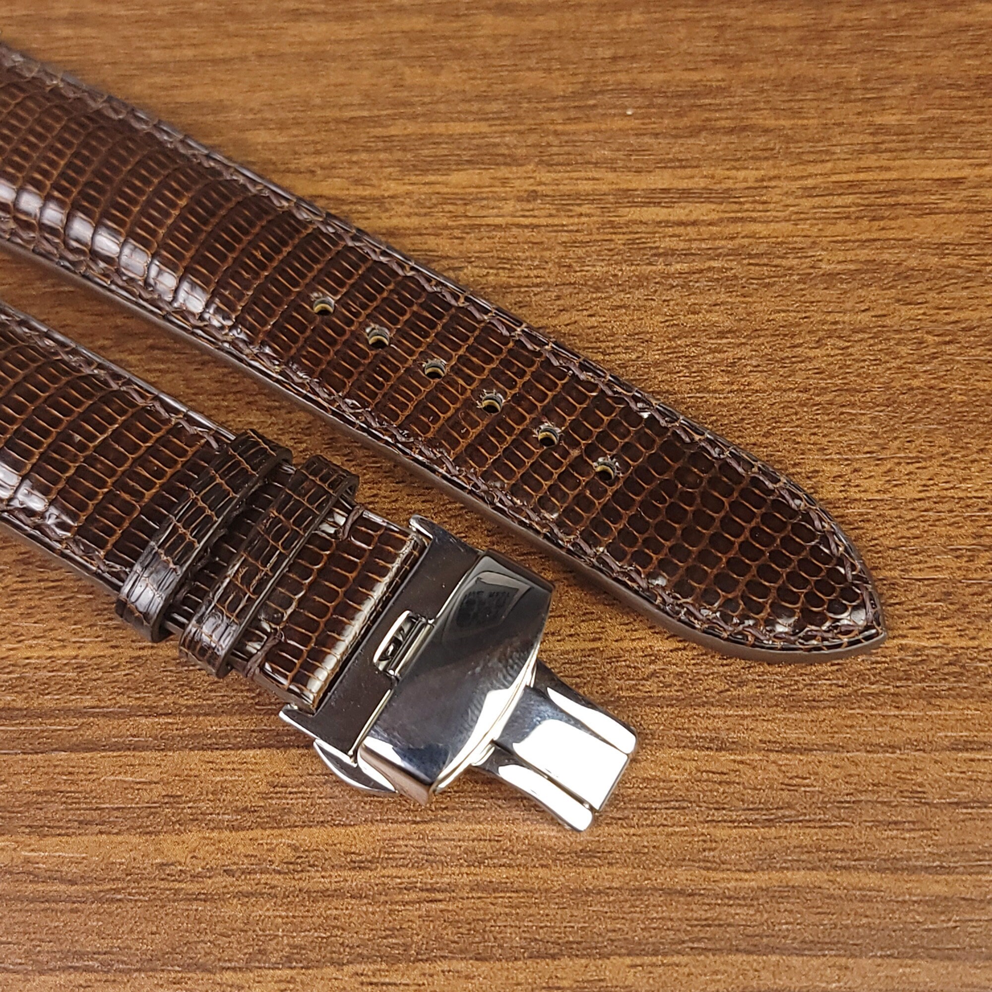 Brown Lizard Watch Strap 22mm, Custom Exotic Leather Watch Band ...