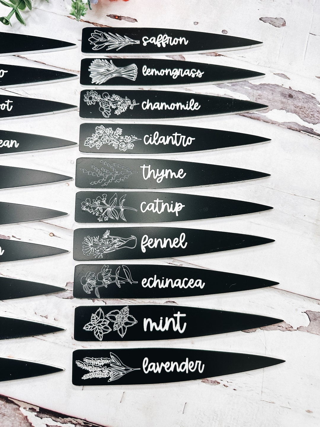 Herb Garden Plant Stakes, Plant Markers, Plant Indentification, Herb ...