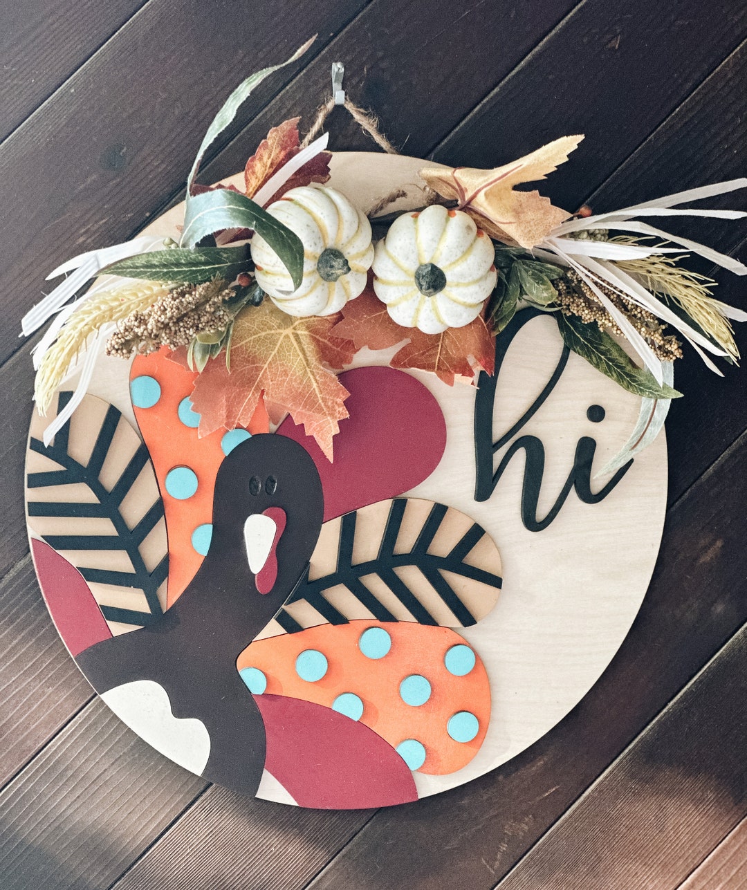 Fall Door Hanger • Turkey Door Hanger • Thanksgiving Door Hanger • Fall ...