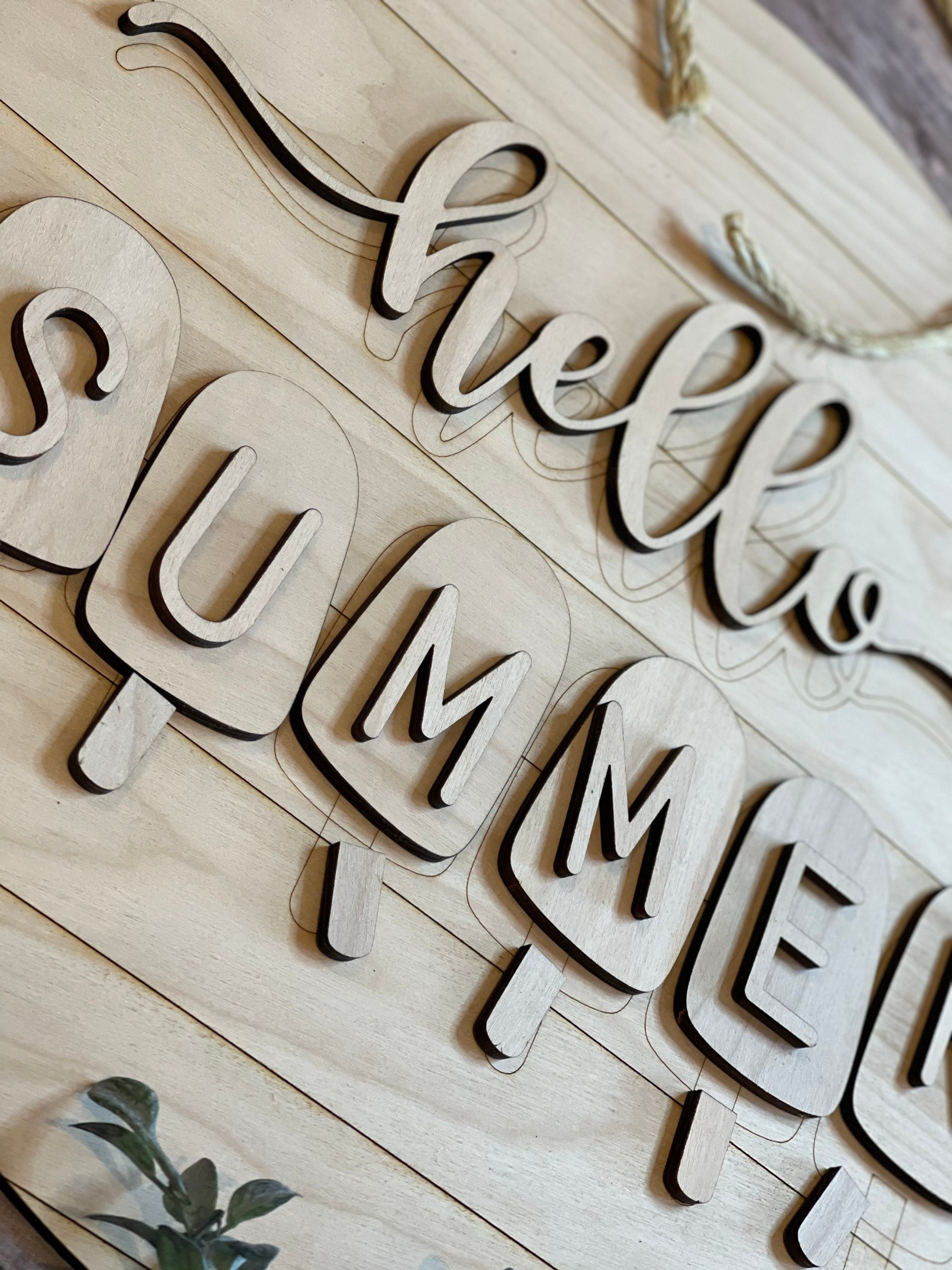 BLANKS Hello Summer DIY Kit Hello Summer Popsicle Kit Summer - Etsy