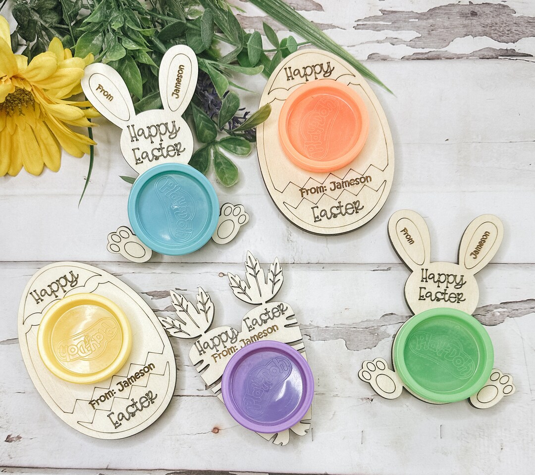 Easter Play Doh Cards, School Class Gifts, Easter Card, Easter Basket ...