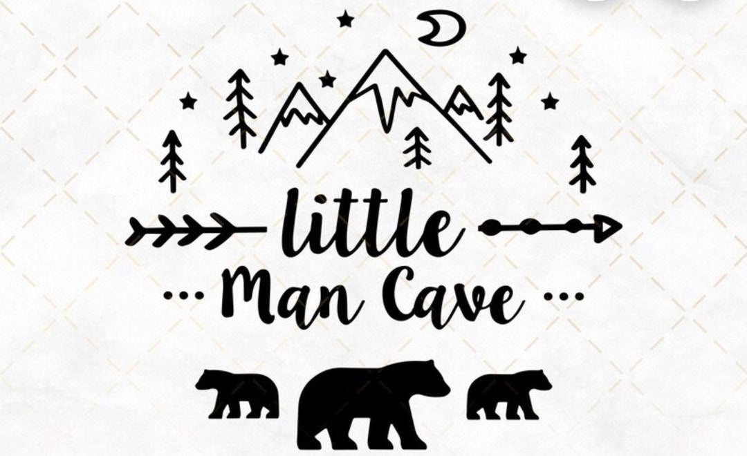BLANKS Little Man Cave Nursery Decor Babys Room Decor Wall Decor Hanger ...