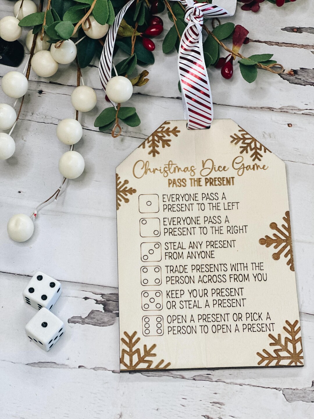 Christmas Dice Game • Christmas Gift Game • Christmas Game • Christmas ...