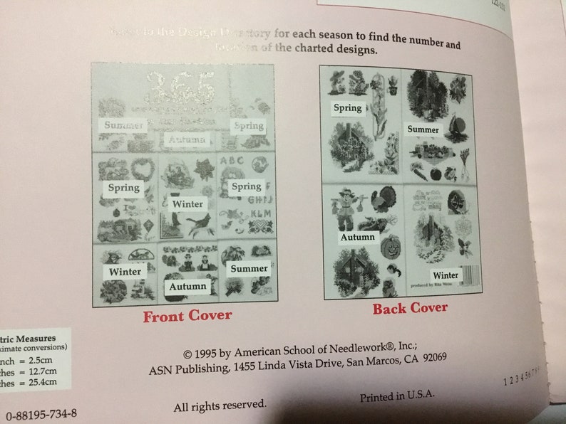 365 Designs by Sam Hawkins Cross Stitch Book 1994. A Pattern - Etsy