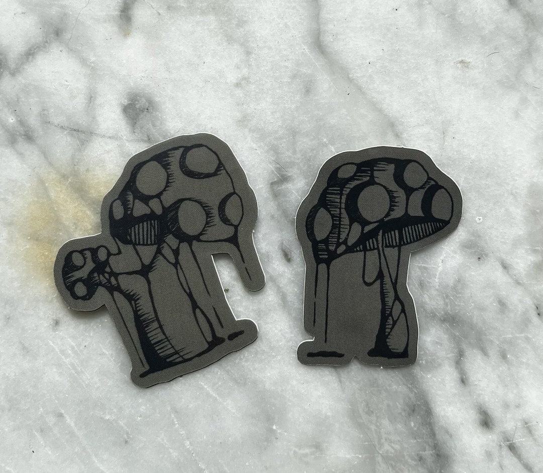 Mushroom Drawing Sticker Drippy Mushroom Creepy Sticker Hydroflask ...