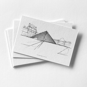 Louvre Pyramid Sketch: Paris Architecture Print (digital Download) - Etsy