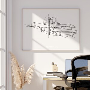 Frank Lloyd Wright's Abstract Falling Water Sketch, Hand Drawn ...