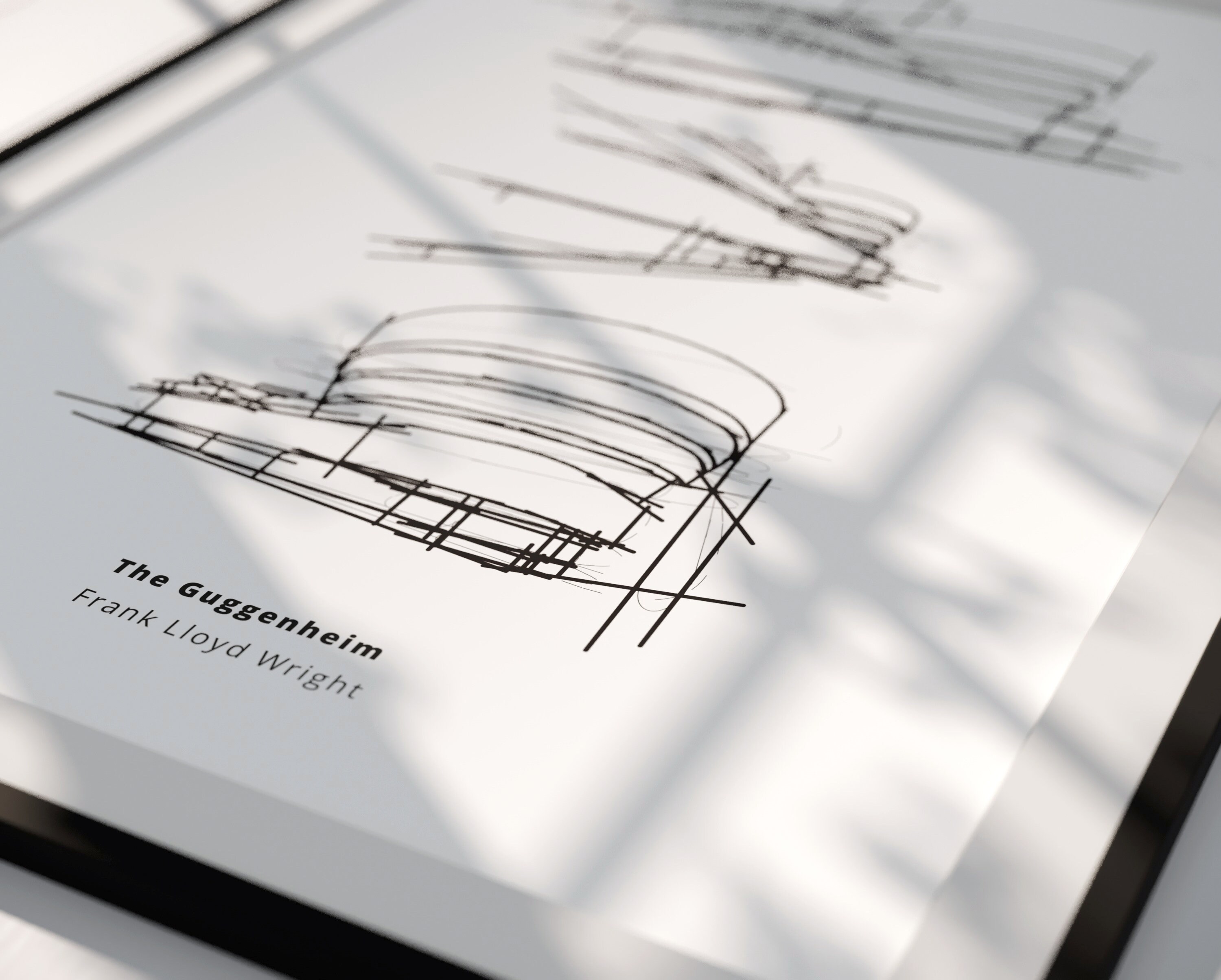 Guggenheim Museum Sketch, Frank Lloyd Wright, Printable Wall Art, for ...