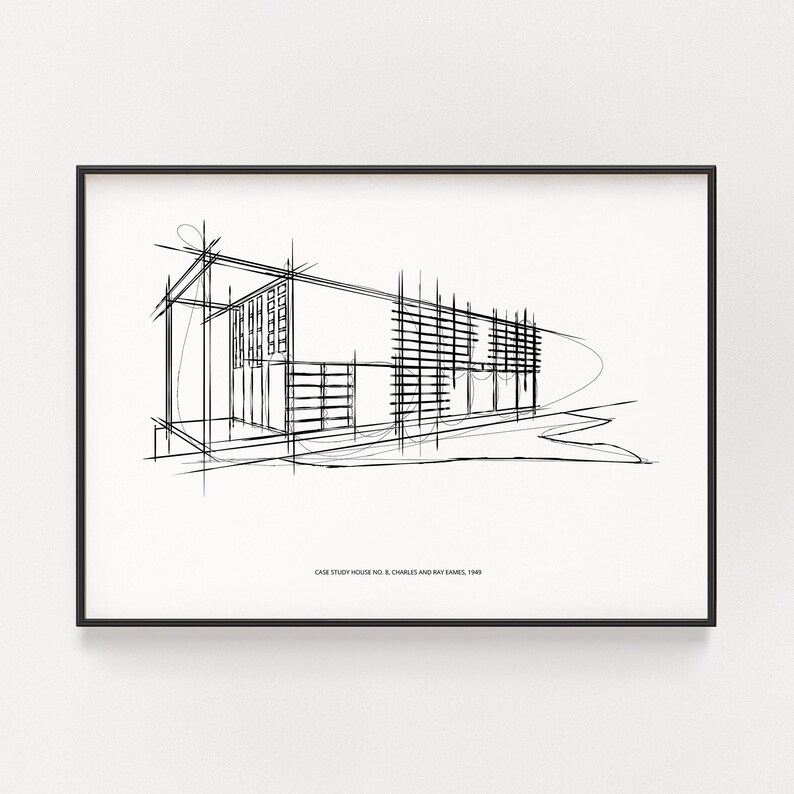 Set of 10 Iconic Modern Architecture Art, Famous Landmark Prints, Urban ...