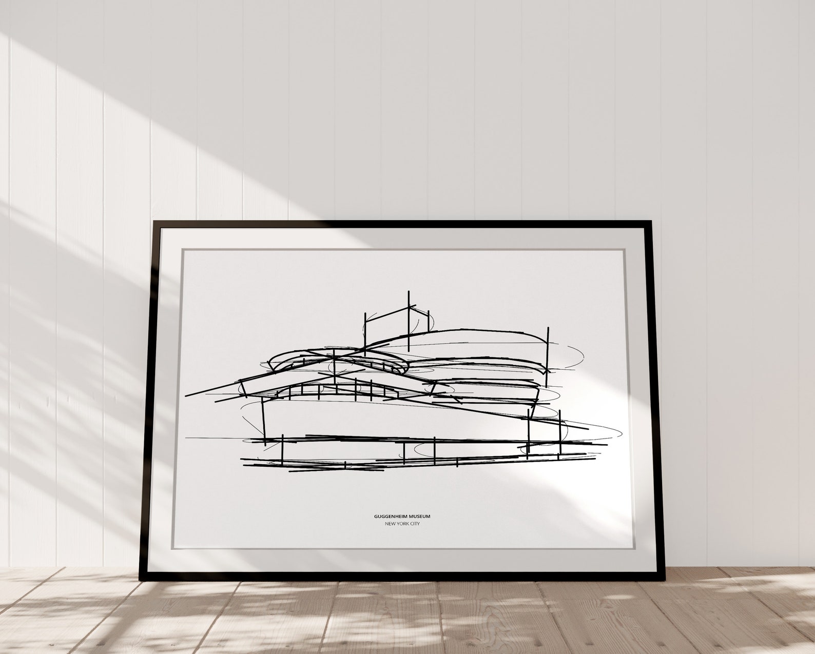 Guggenheim Museum Sketch Minimalist Line Drawing Modern - Etsy