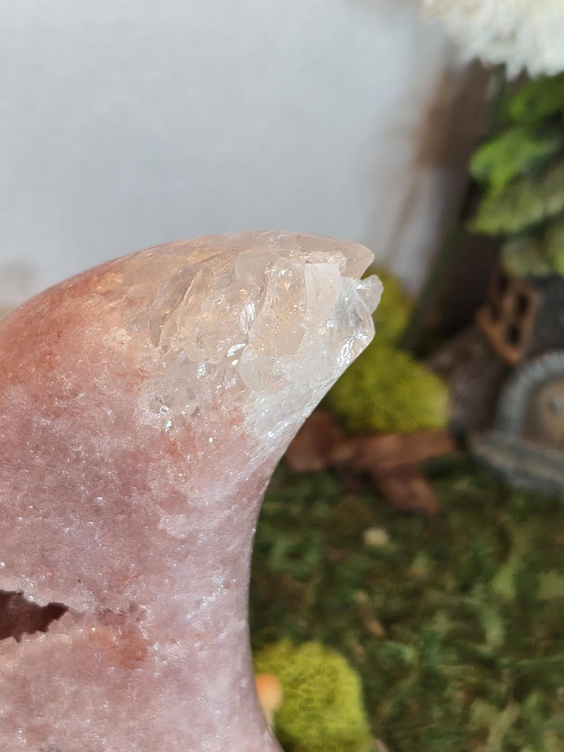 Pink Amethyst Moon Crystal - Etsy