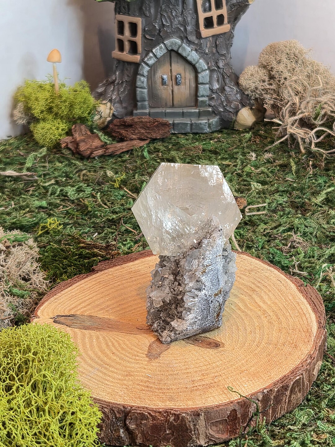 Mini Benz Calcite Quartz Cluster – Fujian Province Natural Crystal ...