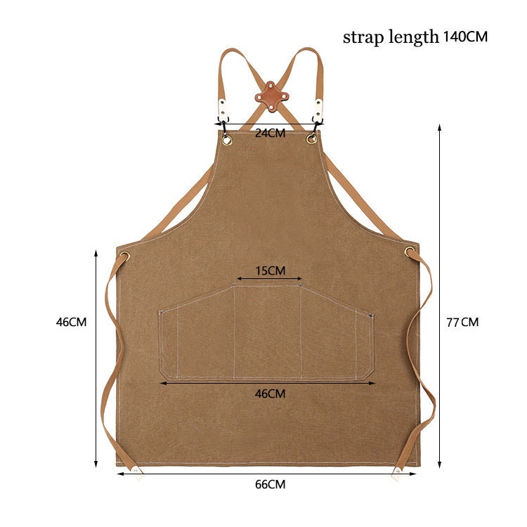 Personalized Bar Apron, Canvas Workshop Apron With Pockets, Custom ...