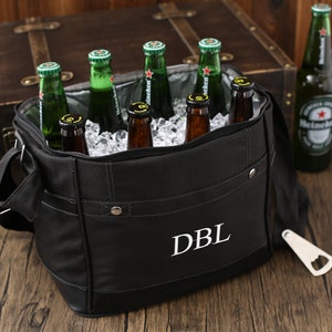 Personalized Embroidered Cooler Bag, Groomsmen Gift, Beer Cooler Bag ...