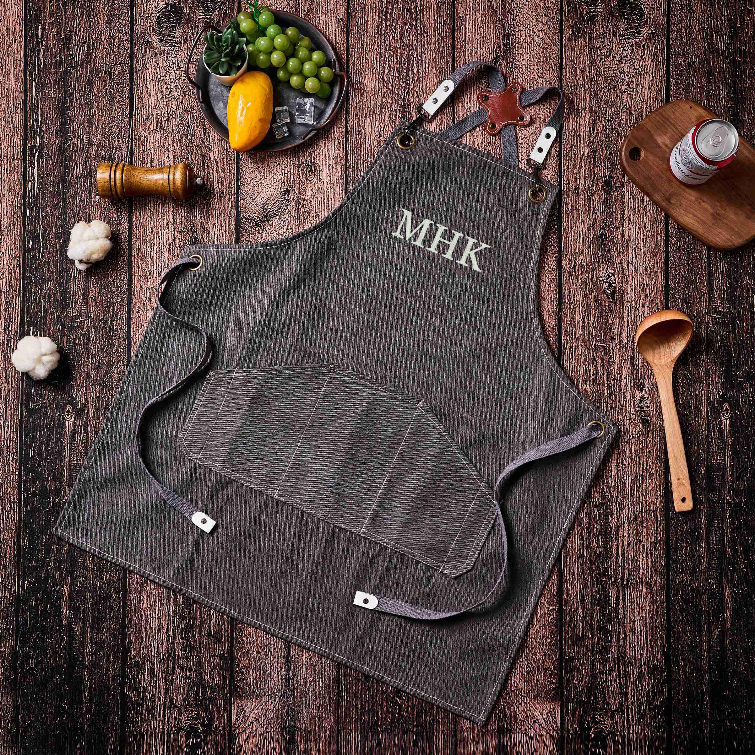 Personalized Bar Apron, Canvas Workshop Apron With Pockets, Custom ...