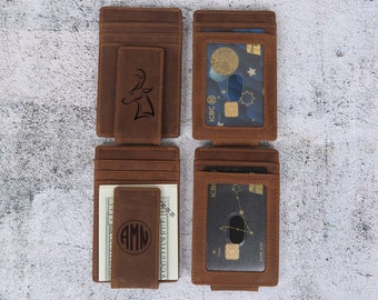 Personalized Leather Money Clip Custom Leather Money Clip - Etsy