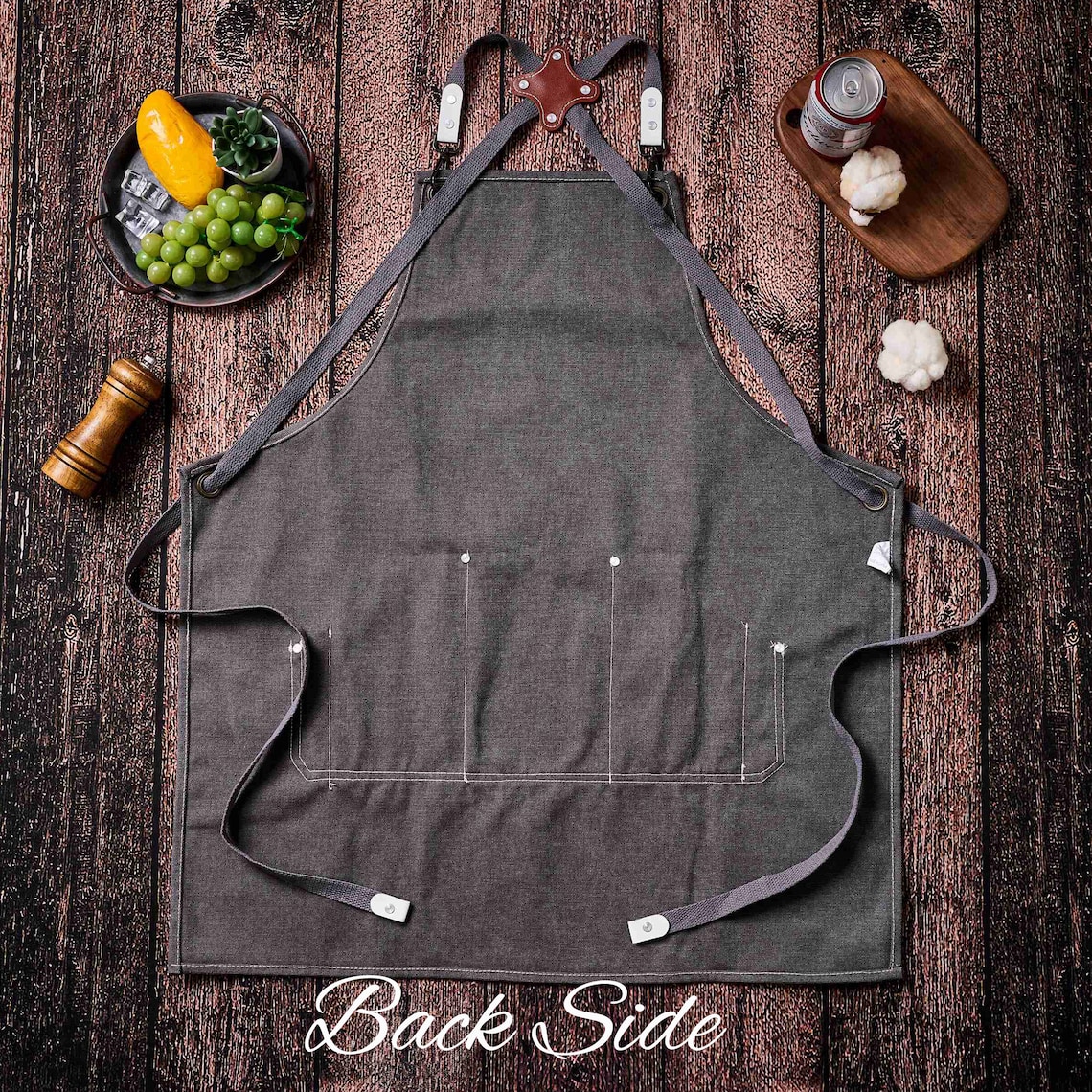 Personalized Bar Apron, Canvas Workshop Apron With Pockets, Custom ...