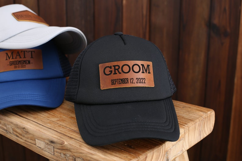 Custom Leather Patch Hats CUSTOM Bridal Party Hats Leather - Etsy