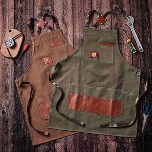 Personalized Leather Apron, Custom Birthday Gift for Him, Bartender's ...
