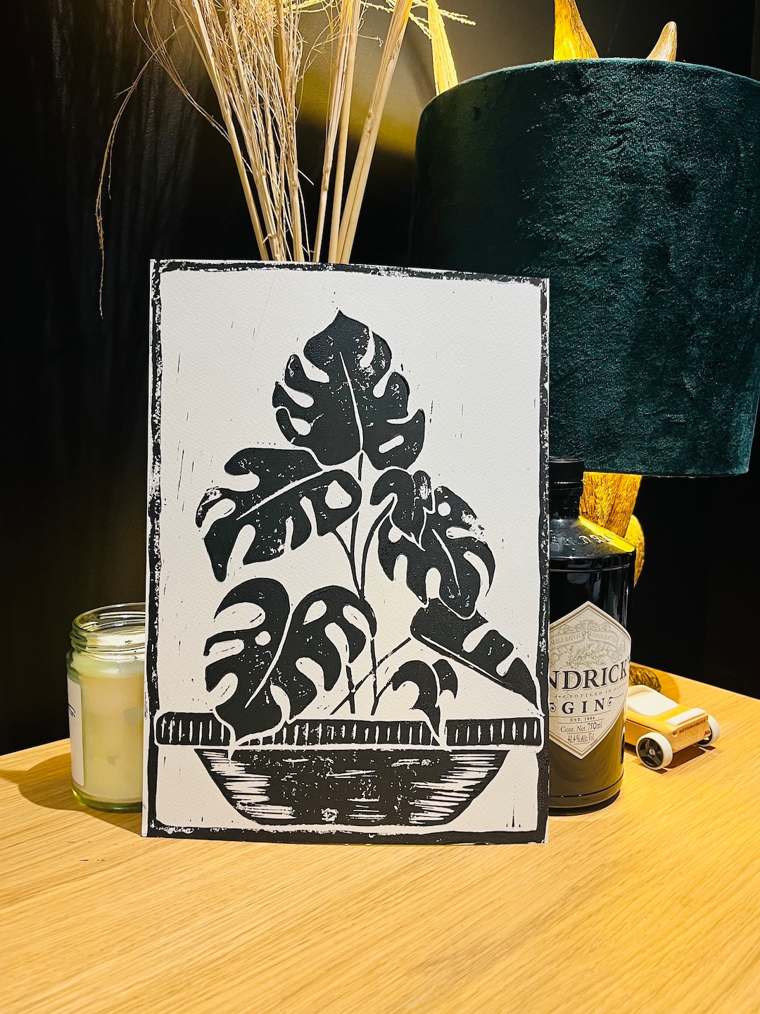 Handmade Original Handcrafted Lino Print, Linocut, Relief Print House ...