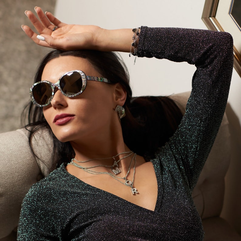 Abalone Shell Sunglasses Custom Sunglasses Wooden Etsy