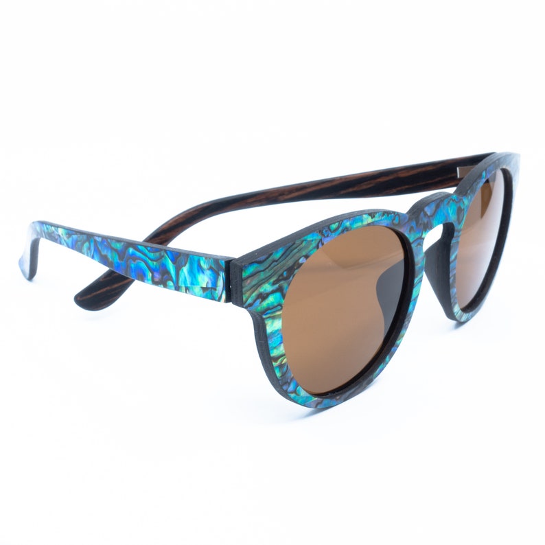 Abalone Shell Sunglasses Custom Sunglasses Wooden Etsy
