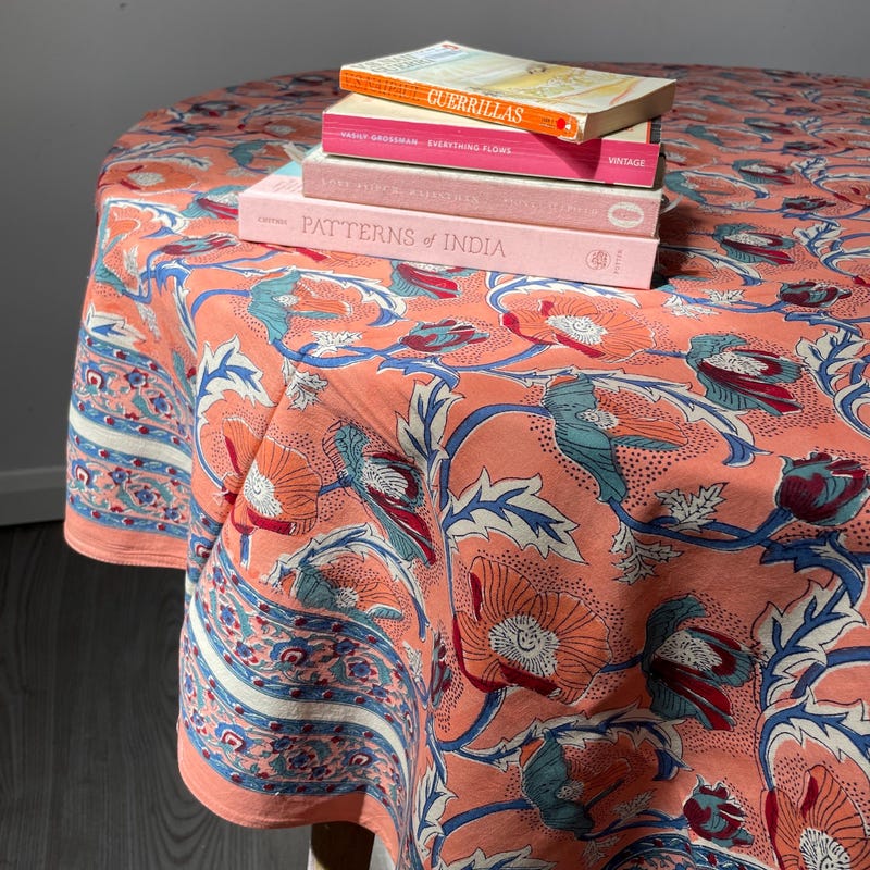 Block Print Tablecloth - Etsy