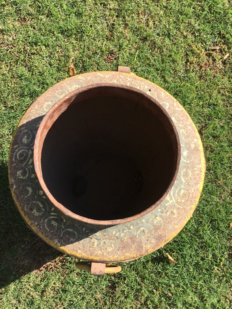 Vintage Indian Metal Handa urn - Etsy