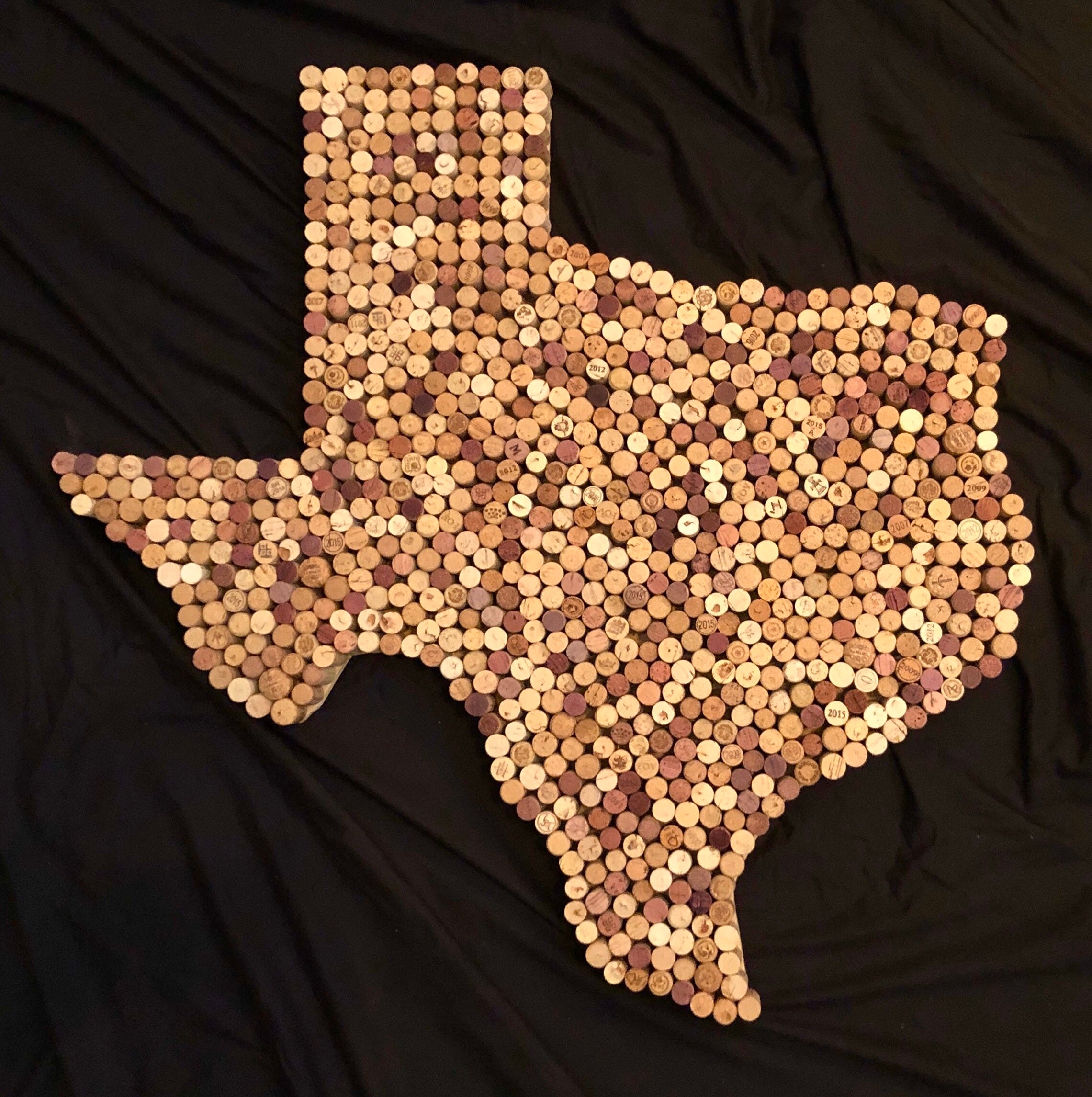 Wine Cork Map of Texas Wine Cork Wall Decor made With Wine Corks - Etsy UK