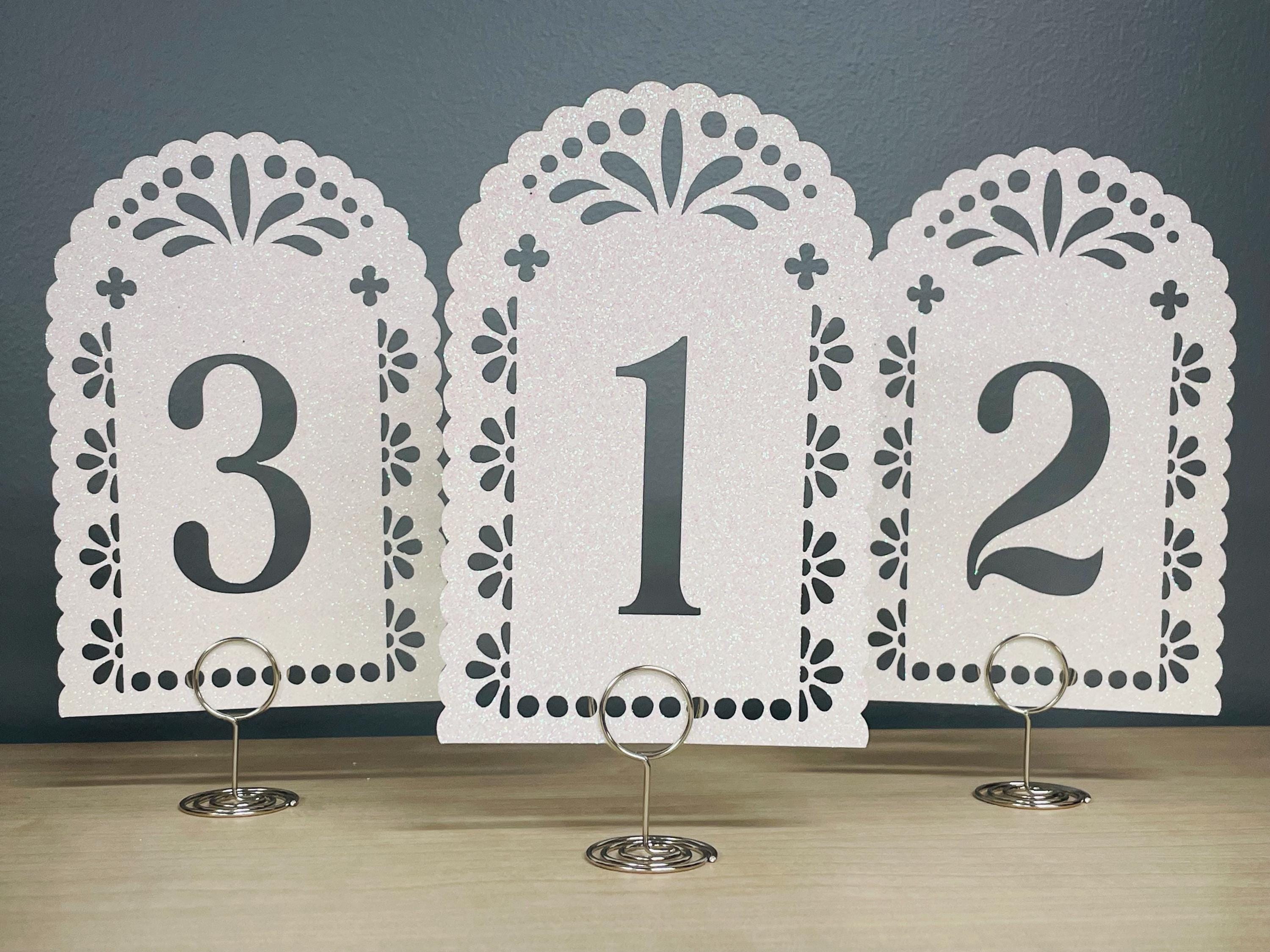 Papel Picado Table Numbers, Mexican Inspired Decorations, Arch Table ...