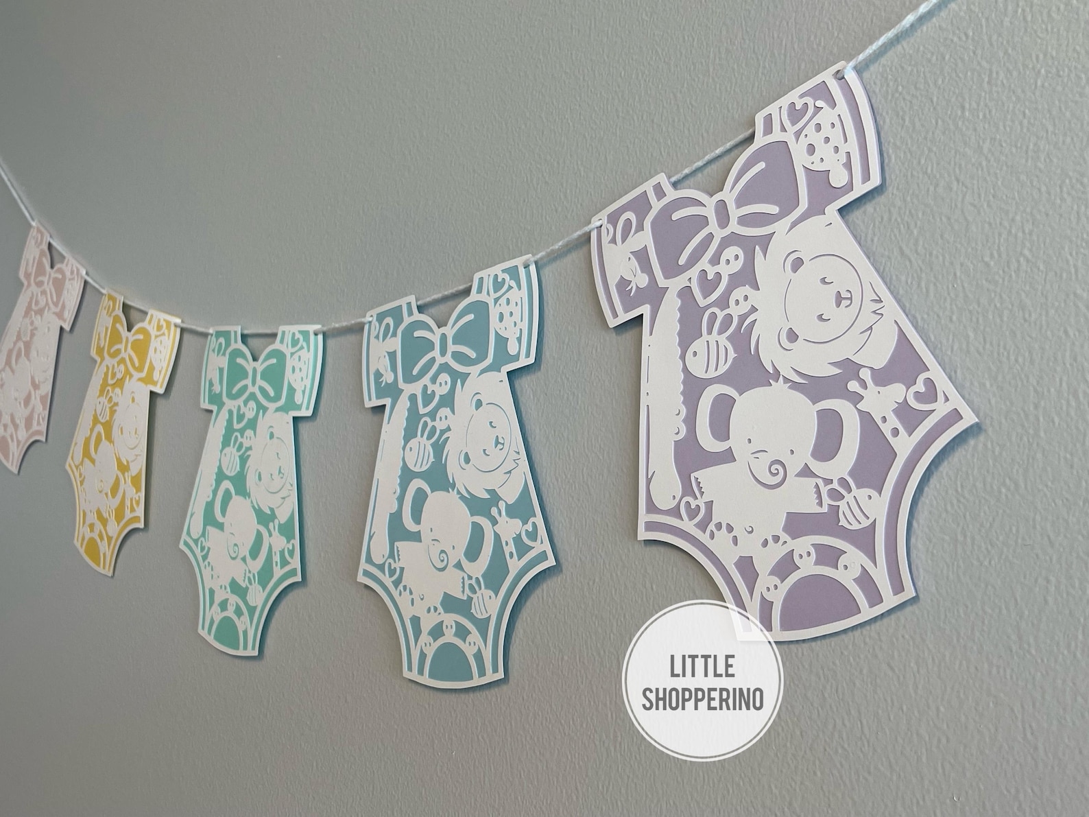 Baby Onesie Banner, Papel Picado Onesie Banner, Bebe Decoration Banner ...