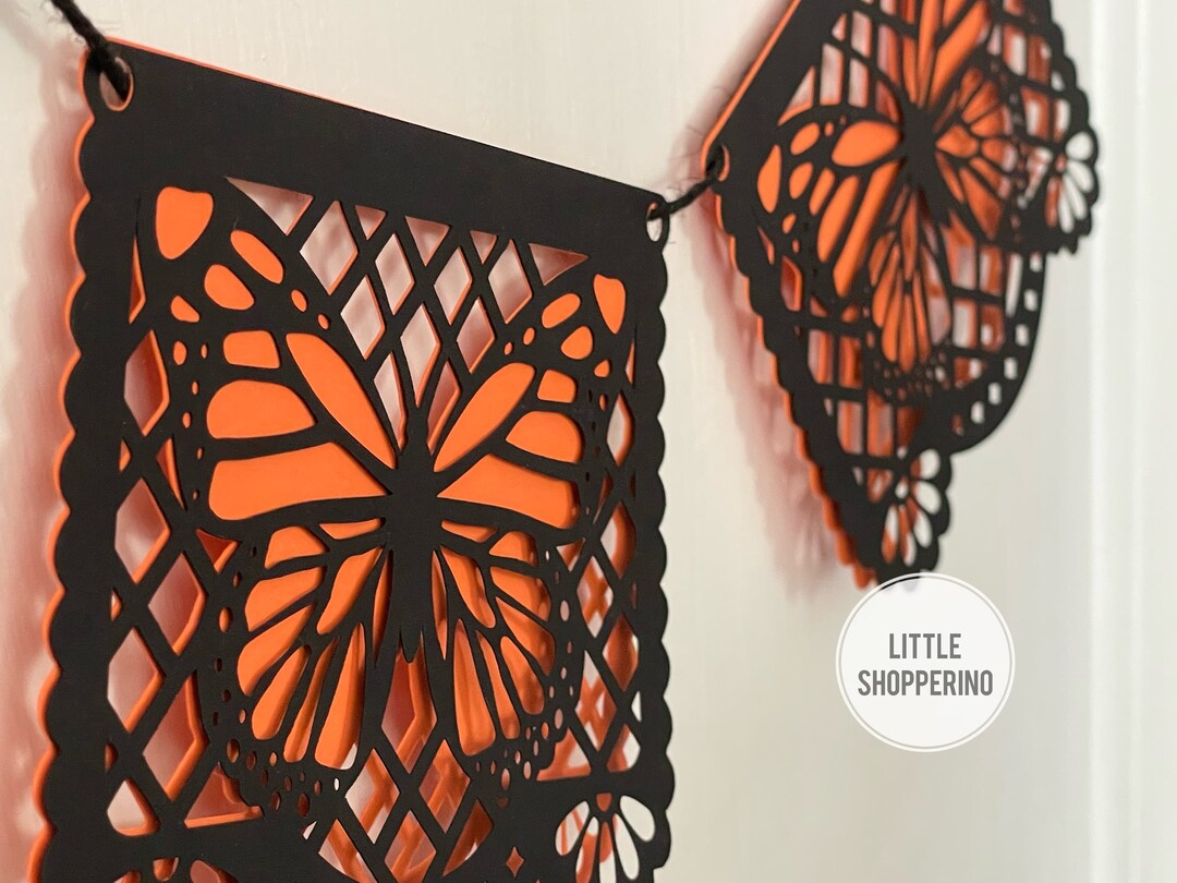 Butterfly Papel Picado Banner, Personalized Banner, Party Decoration ...