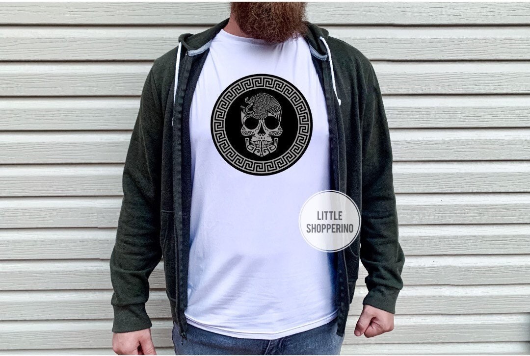Mexican Shirt, Aztec Them Shirt, Skull Shirt, Eagle Shirt, Mexican ...