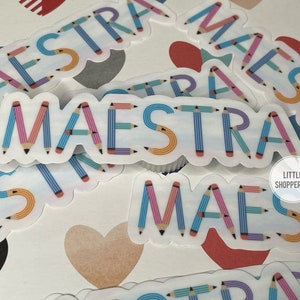 Maestra Sticker, School Sticker, Vinyl Sticker, Waterproof Sticker ...