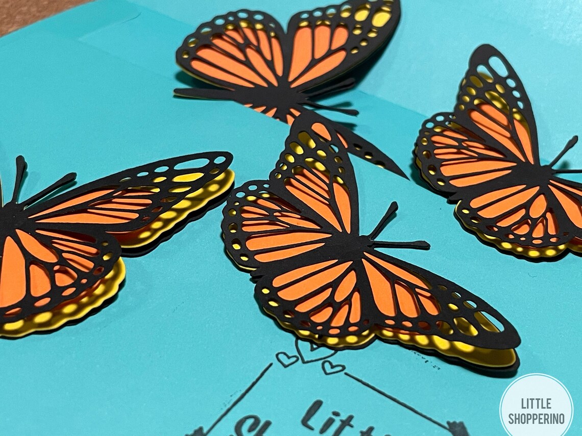 3D Butterfly Cutouts, Paper Butterfly, Butterfly Decorations, Mariposas ...