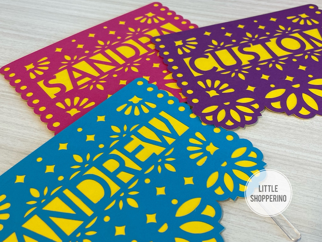 Papel Picado Cake Topper, Spanish Cake Topper, Birthday Cake Topper ...